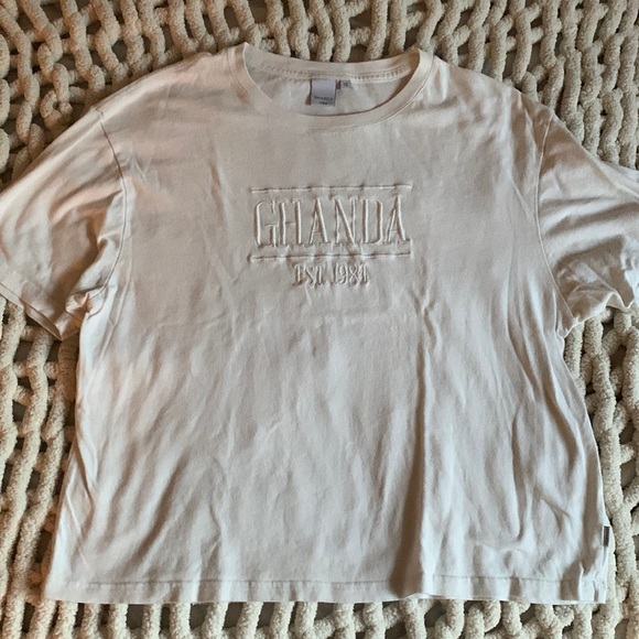 Ghanda | Tops | Ghanda Creamy White Tshirt | Poshmark